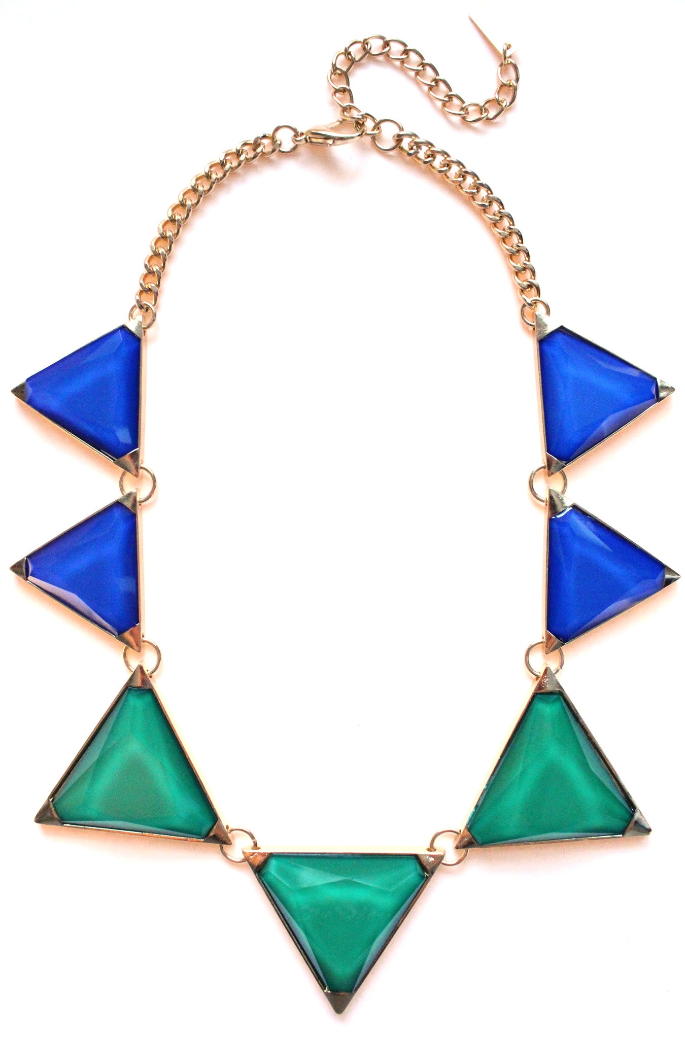 Colorblock Pyramid Jewels- Royal & Green – KAY K COUTURE