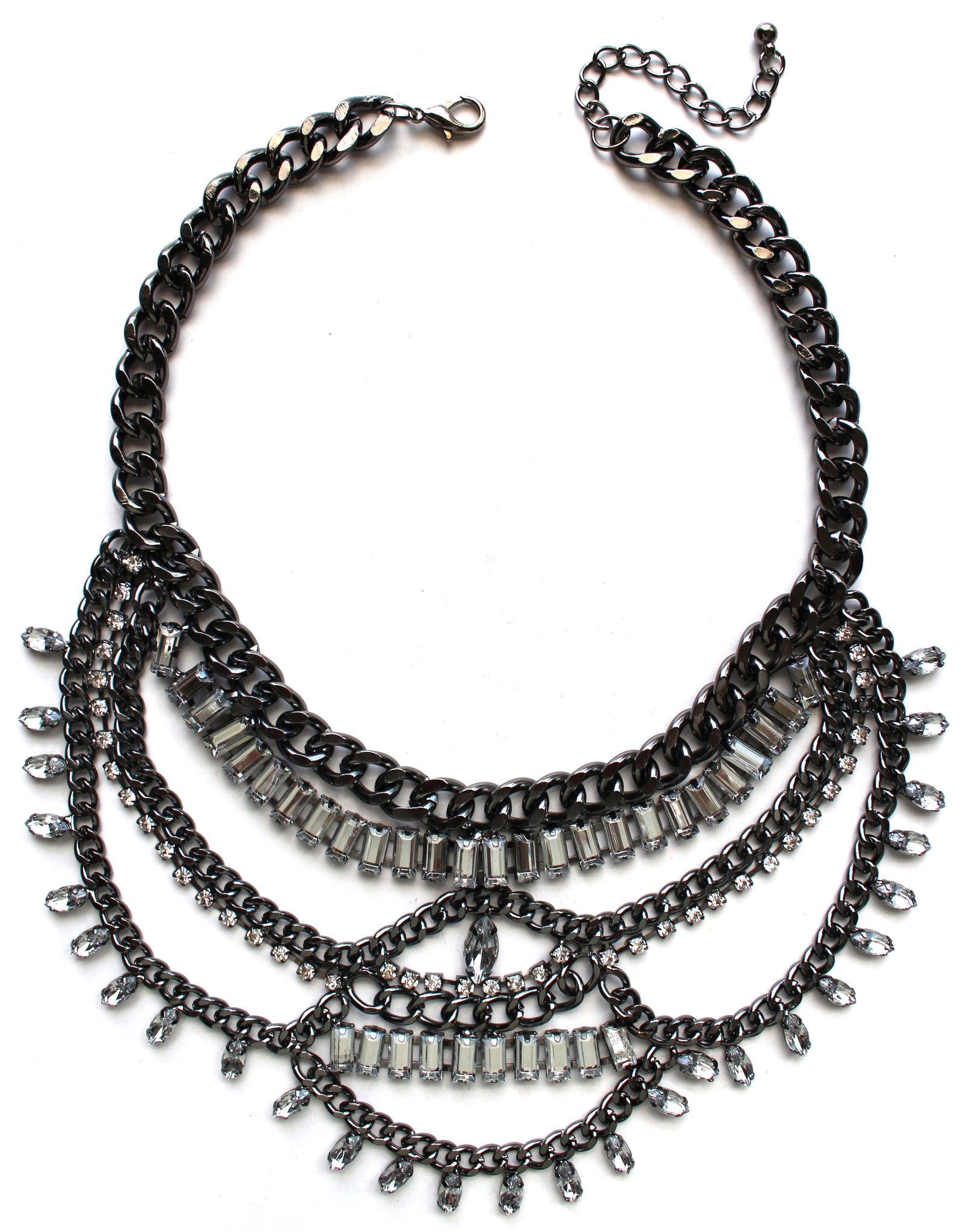 Embellished Urban Metal Chain Necklace – KAY K COUTURE