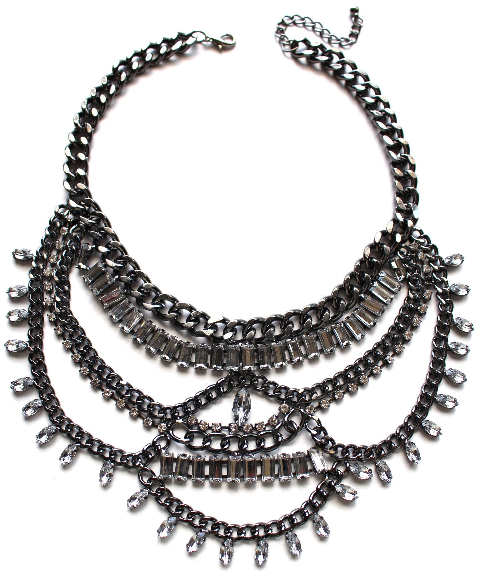 Embellished Urban Metal Chain Necklace – KAY K COUTURE